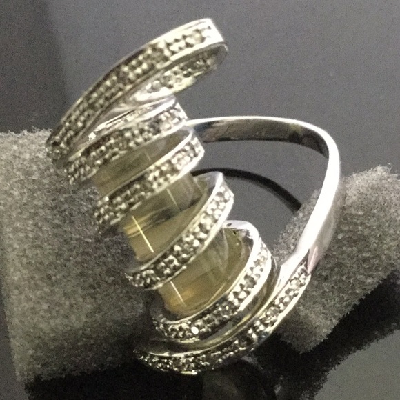 ELISE ADORE | Jewelry | Vtgplt925 Elise Adore Citrine Cylindmodringsz7 ...